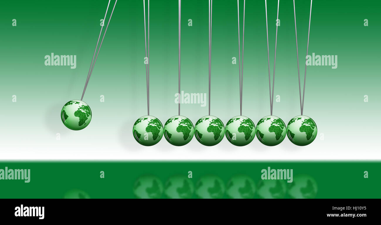 pendulum, globe, planet, earth, world, climate, chain reaction, atlas ...