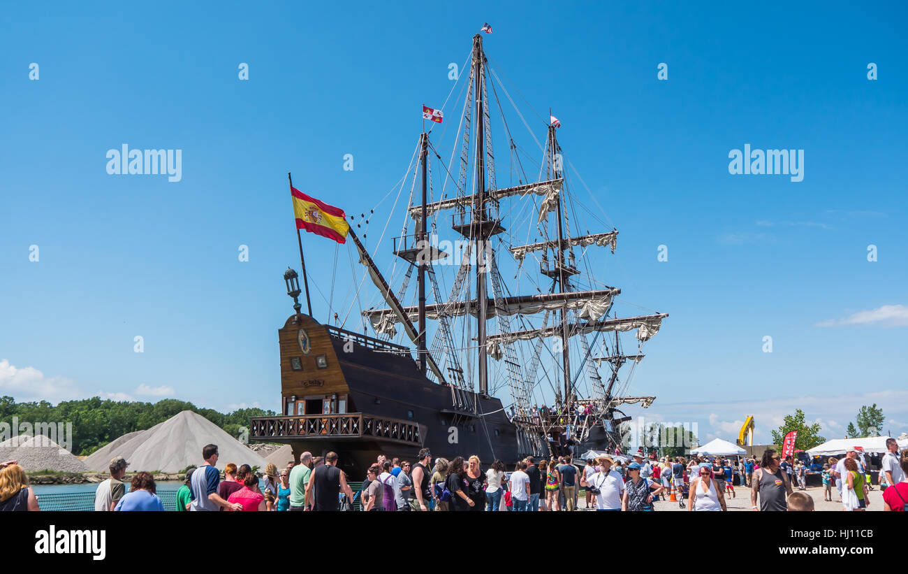 Pirate ship at a festival Stock Photo - Alamy