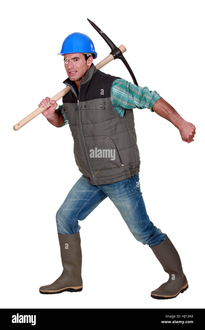 blue, coal, axe, collar, backdrop, background, construction, blue, tool ...