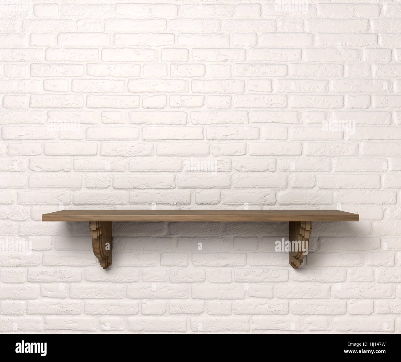 isolated, furniture, wood, wall, timber, shelf, ledge, bracket, empty ...