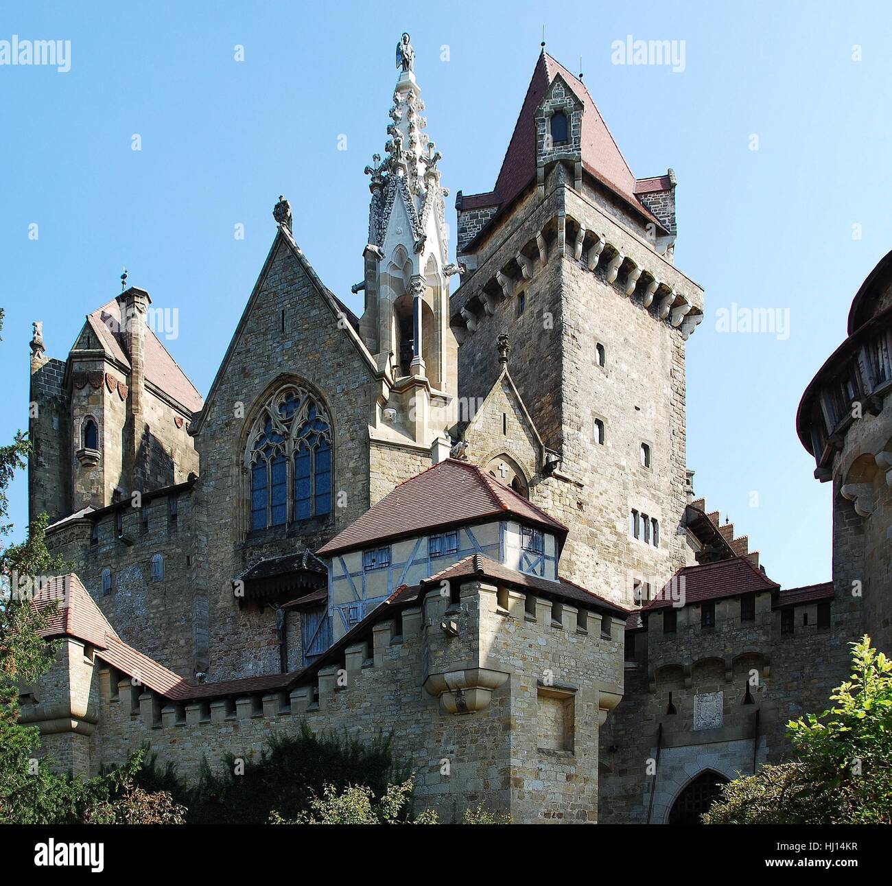 towers, lower austria, medieval, battlement, chateau, castle, burg ...