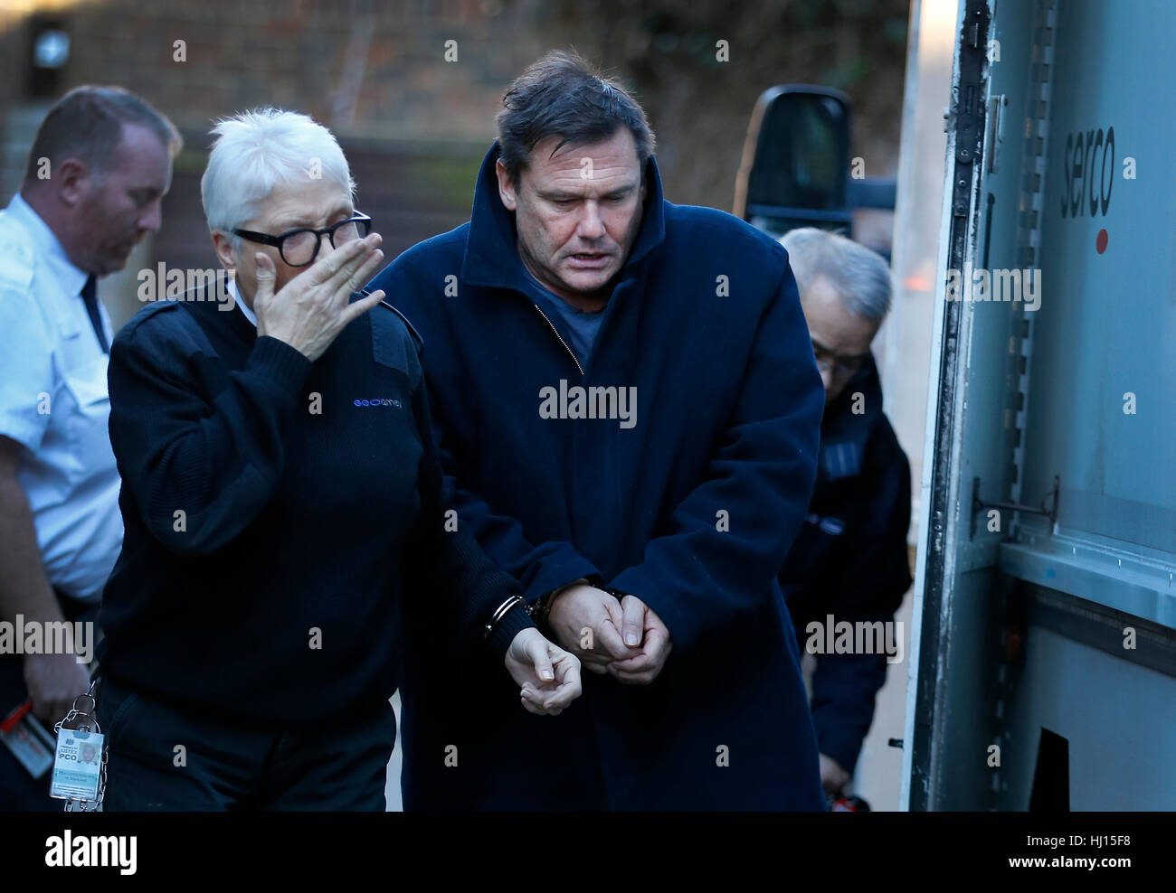 Robert Trigg arrives in custody at Lewes Crown Court in England for ...