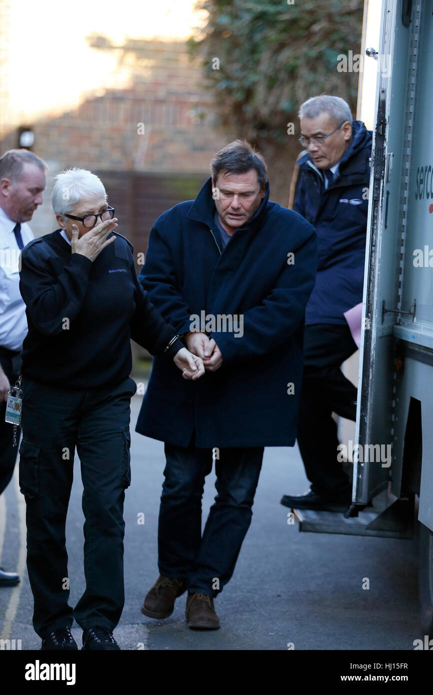 Robert Trigg arrives in custody at Lewes Crown Court in England for ...