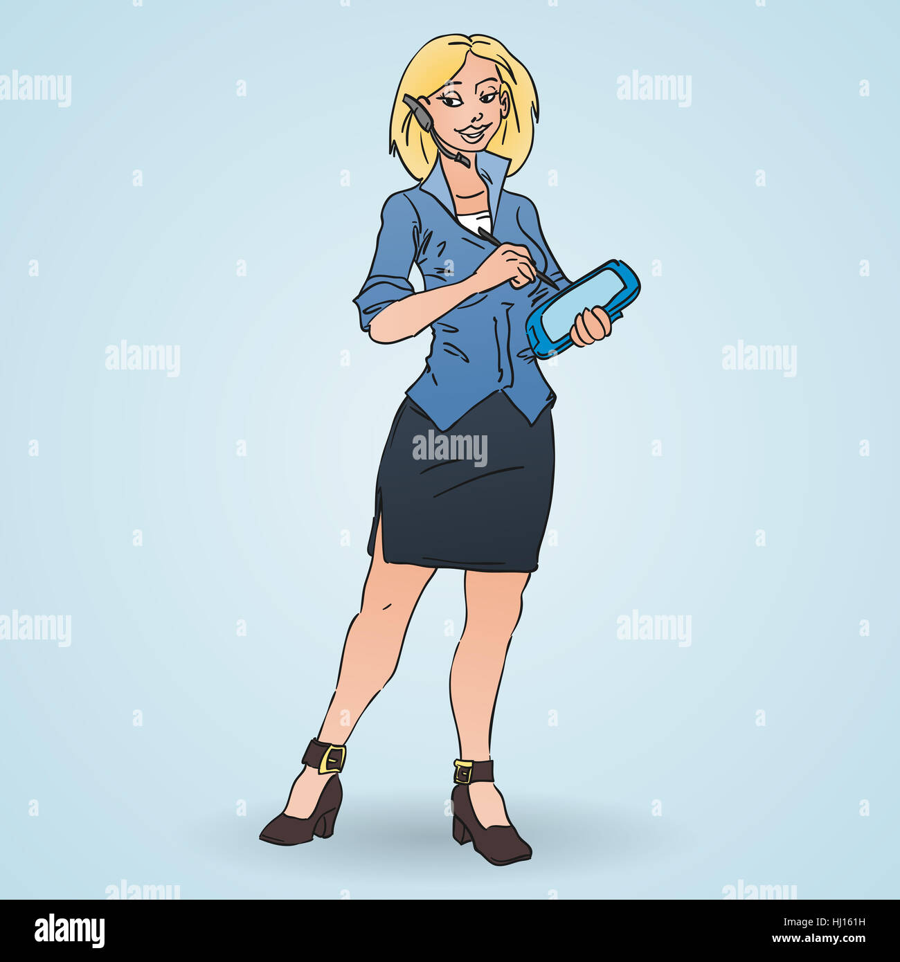 woman, beautiful, beauteously, nice, technology, tablet, vector ...