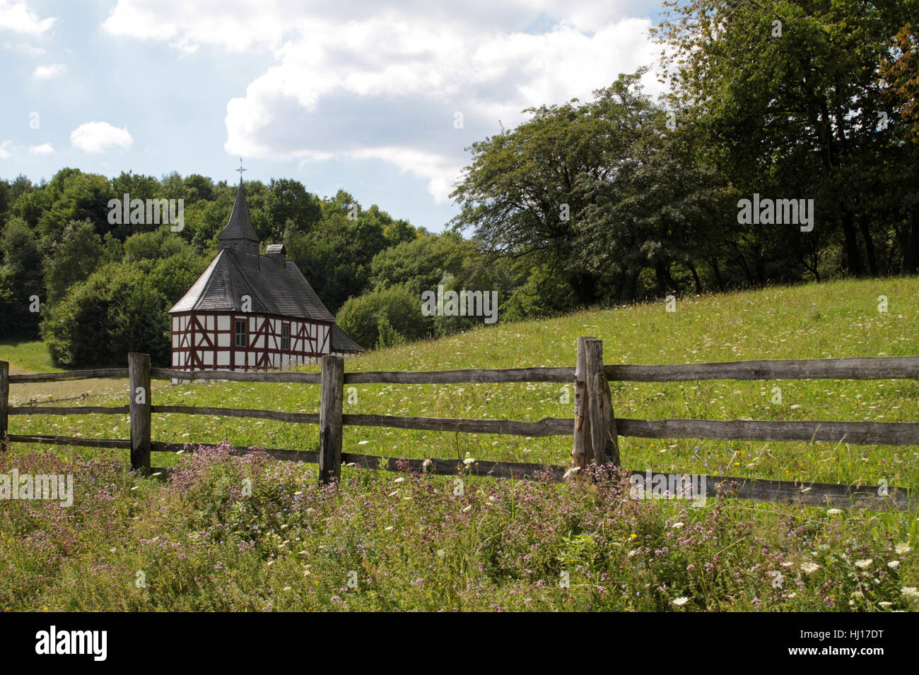 tower, church, tree, trees, chapel, frame-work, steeple, fence, fence ...