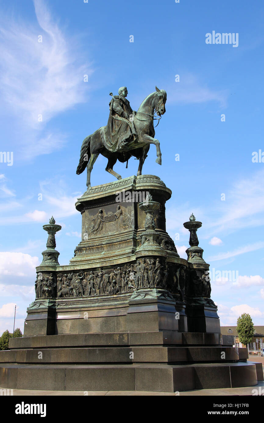 monument, statue, saxony, Dresden, emperor, king, monument, horse ...