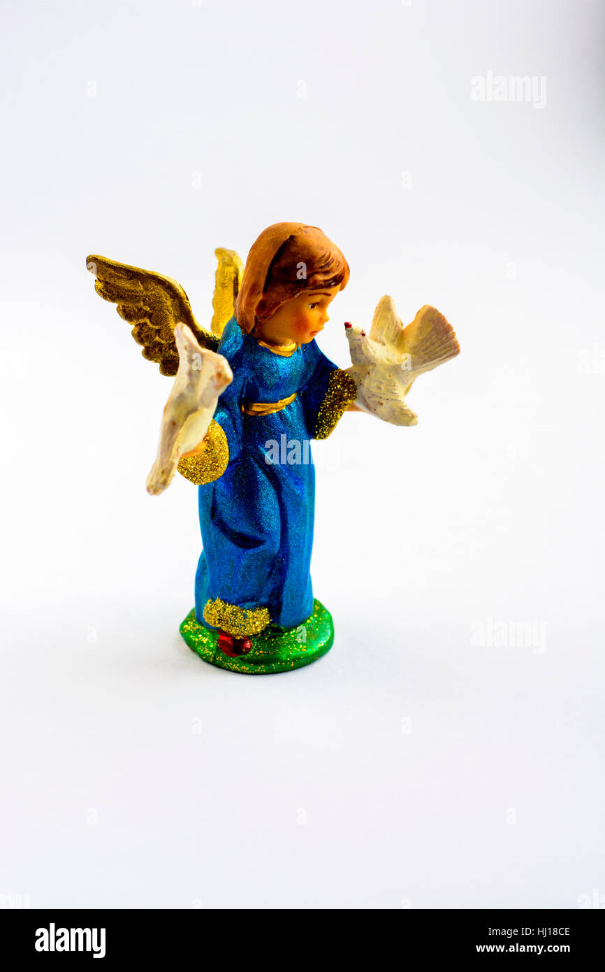 A small sculpture. Single figurines on a white background Stock Photo ...