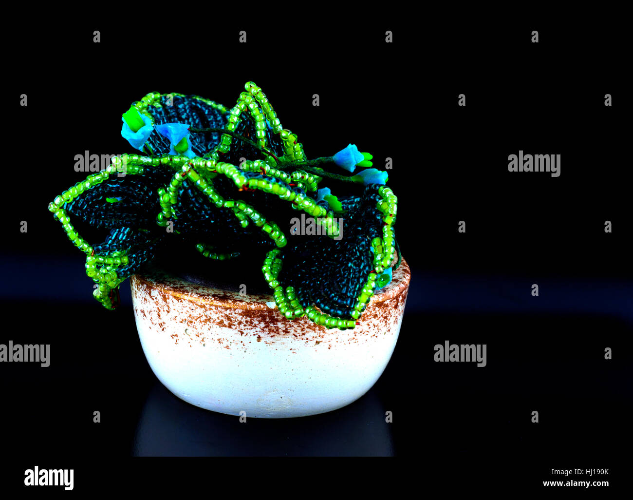 Hand crafts at craft fair on a black background Stock Photo - Alamy