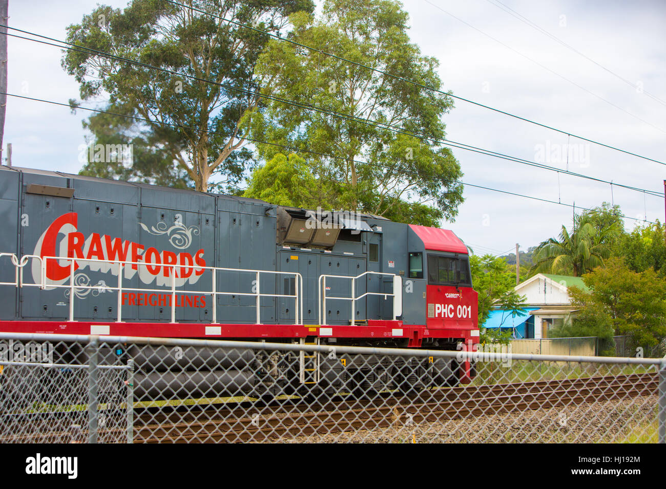 Australian freight goods train in new south wales,australia Stock Photo ...