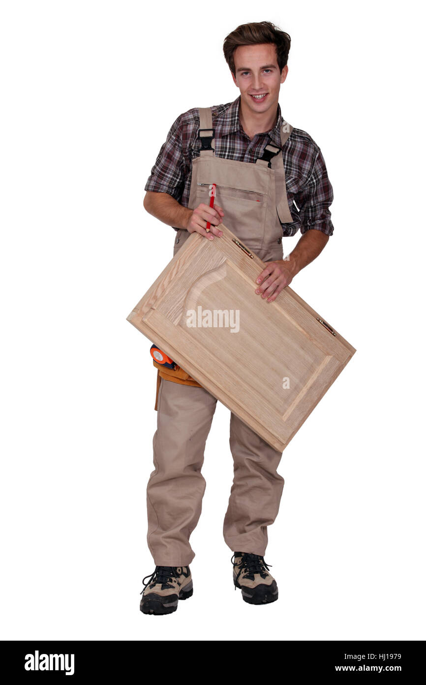 Tradesman at door Cut Out Stock Images & Pictures - Alamy