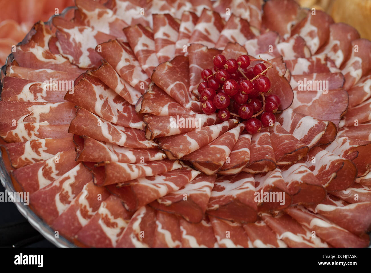 ham decorated with cranberries Stock Photo - Alamy