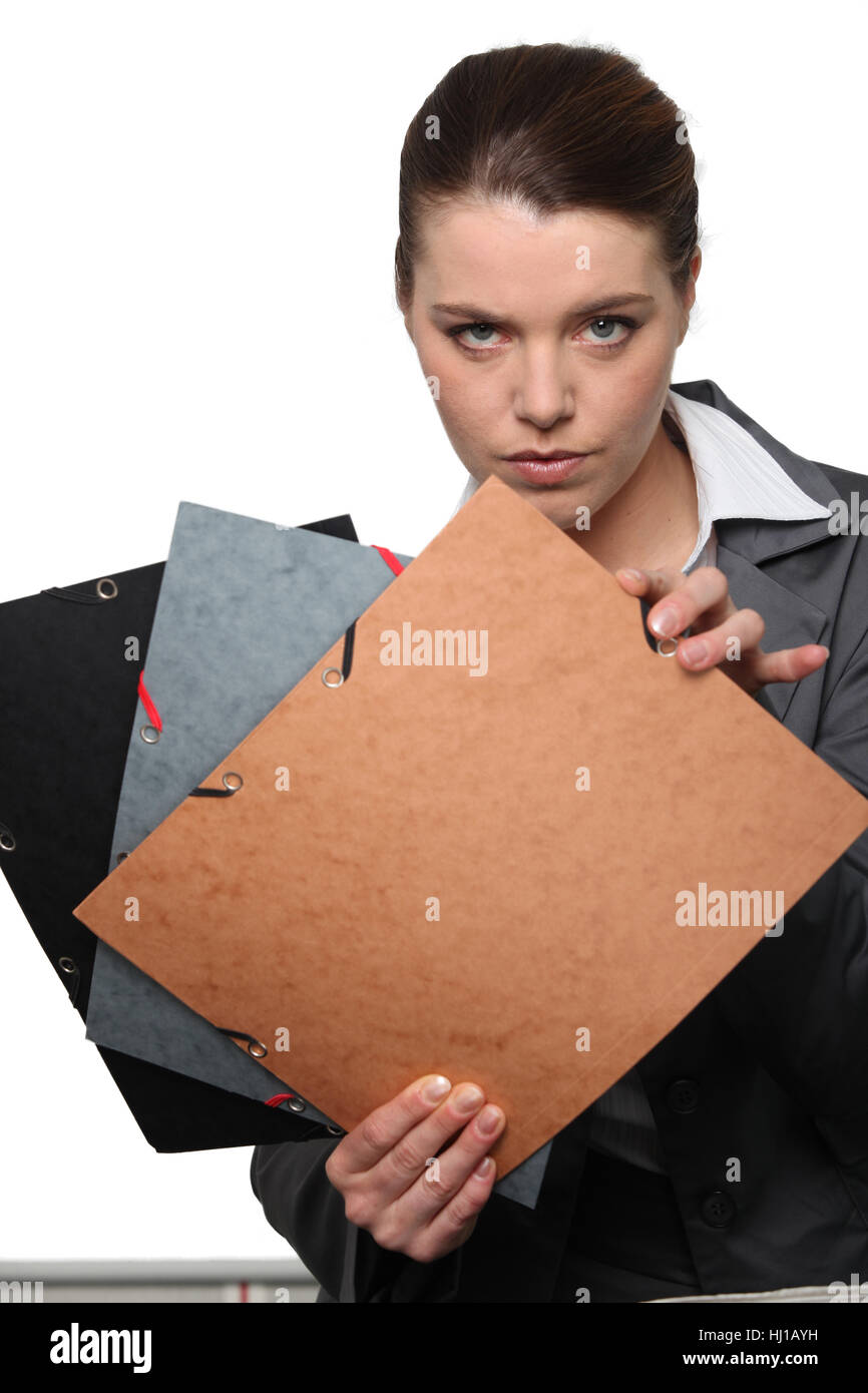 woman, female, three, businesswoman, career woman, possession, holding ...