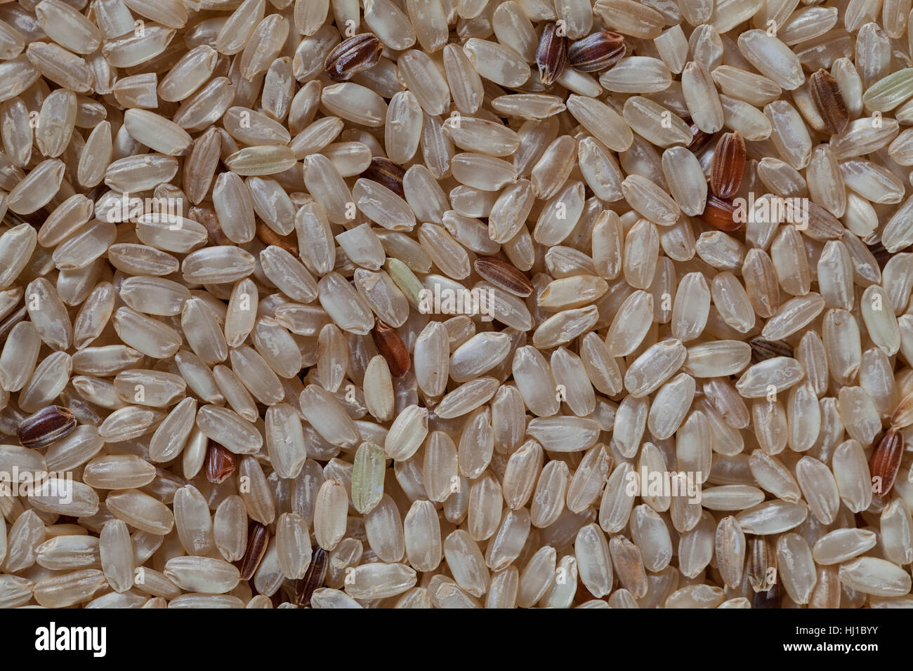 brown rice spilled on the table Stock Photo - Alamy