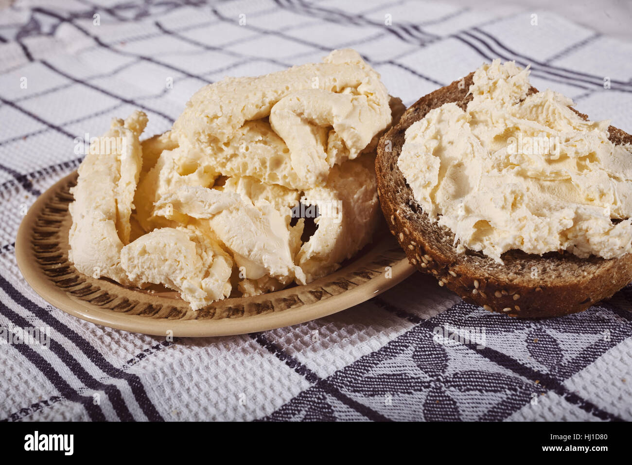 lactic cream for breakfast or dinner Stock Photo - Alamy