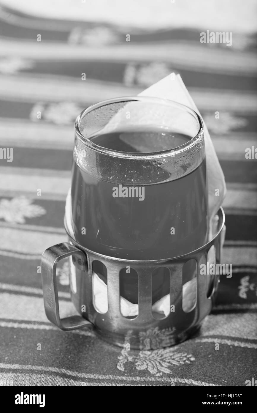 Mint tea leaf in Black and White Stock Photos & Images - Alamy