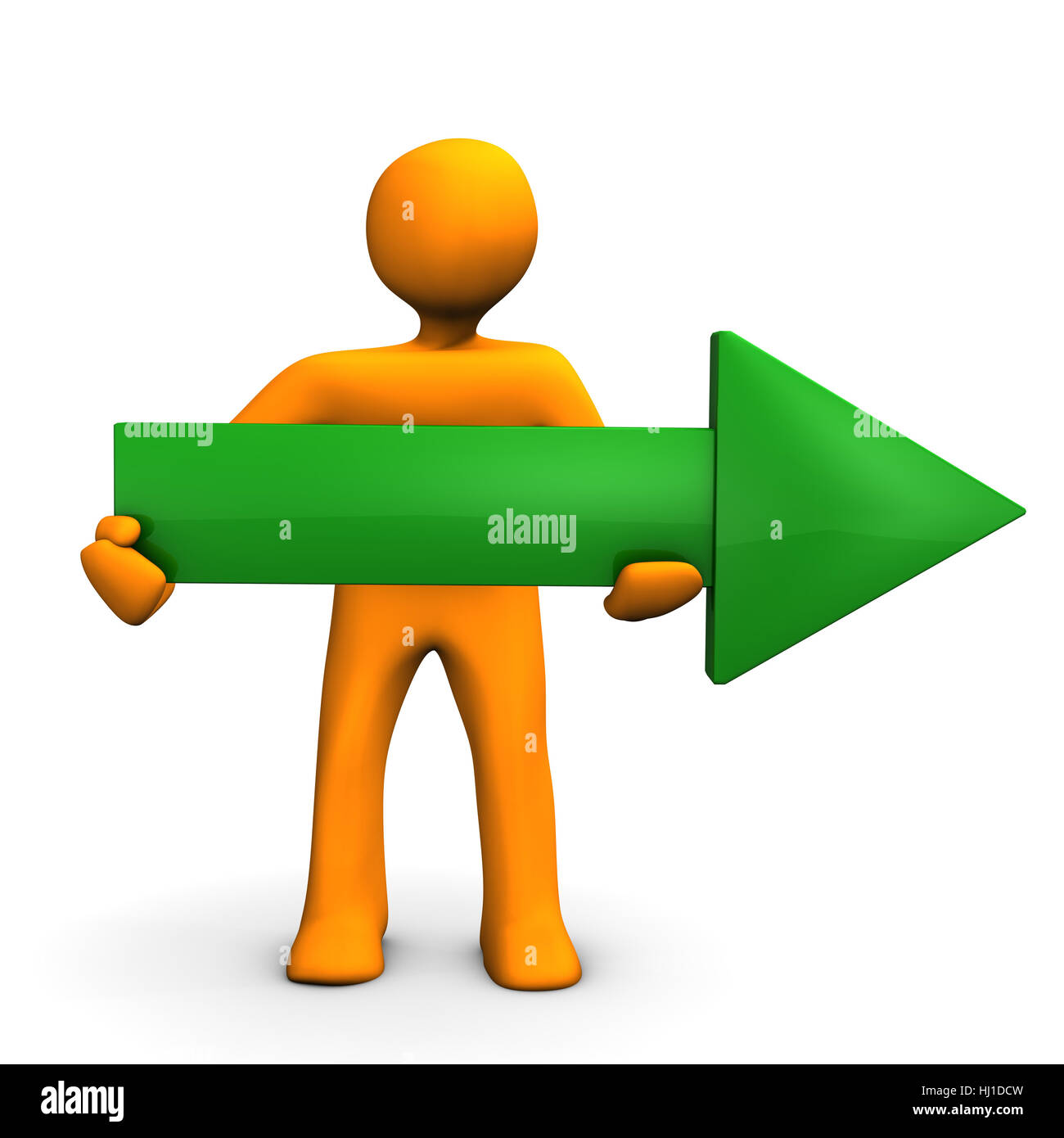 Cartoon man pointing way hi-res stock photography and images - Alamy