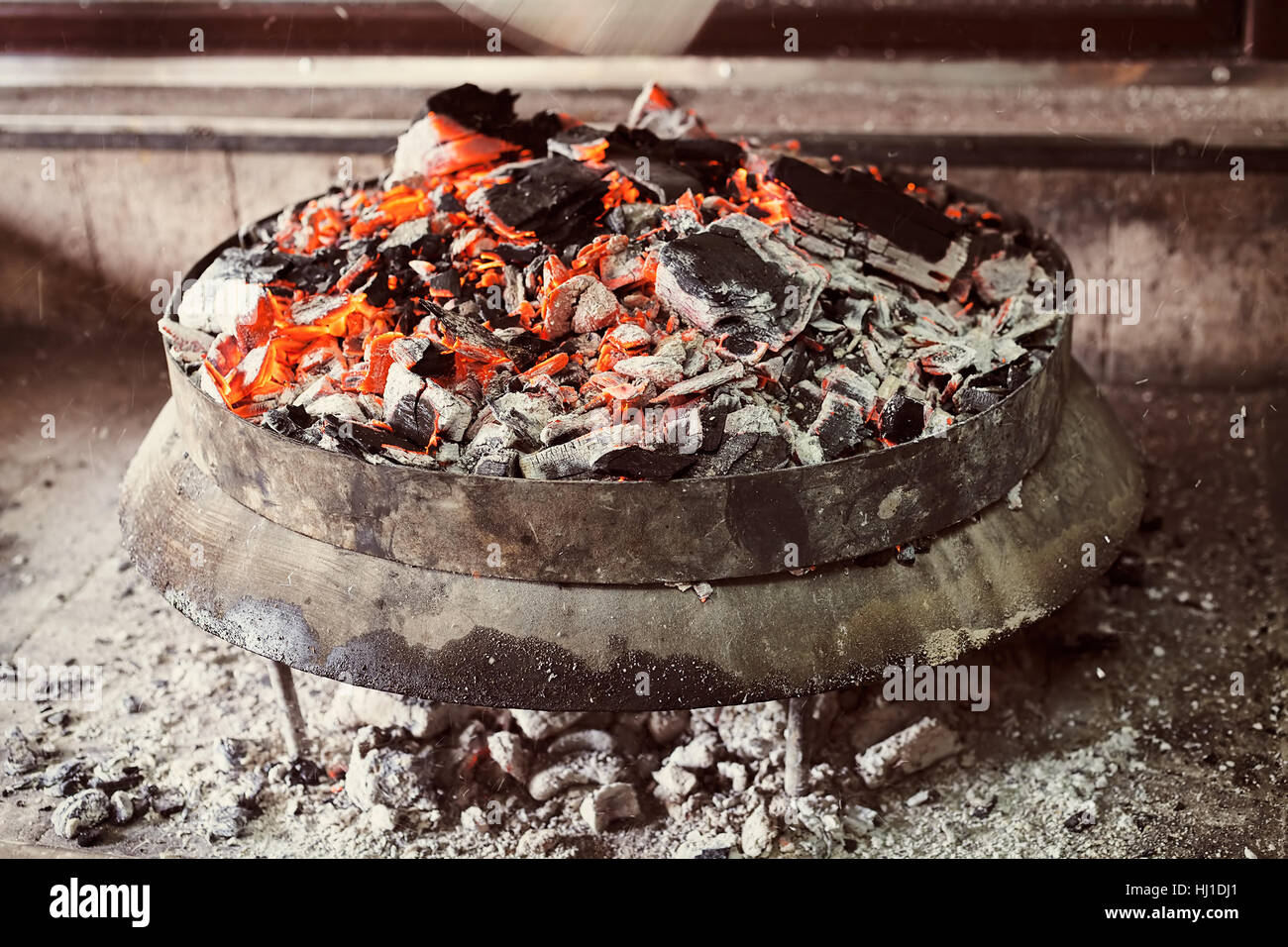 burned coal ready for cooking, note shallow depth of field Stock Photo ...
