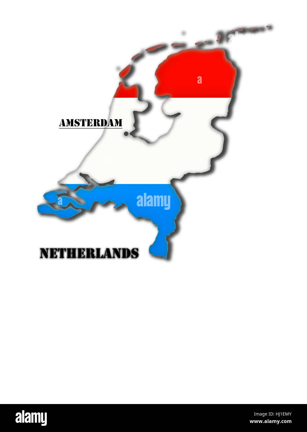 Netherlands Holland Map Silhouette High Resolution Stock Photography ...