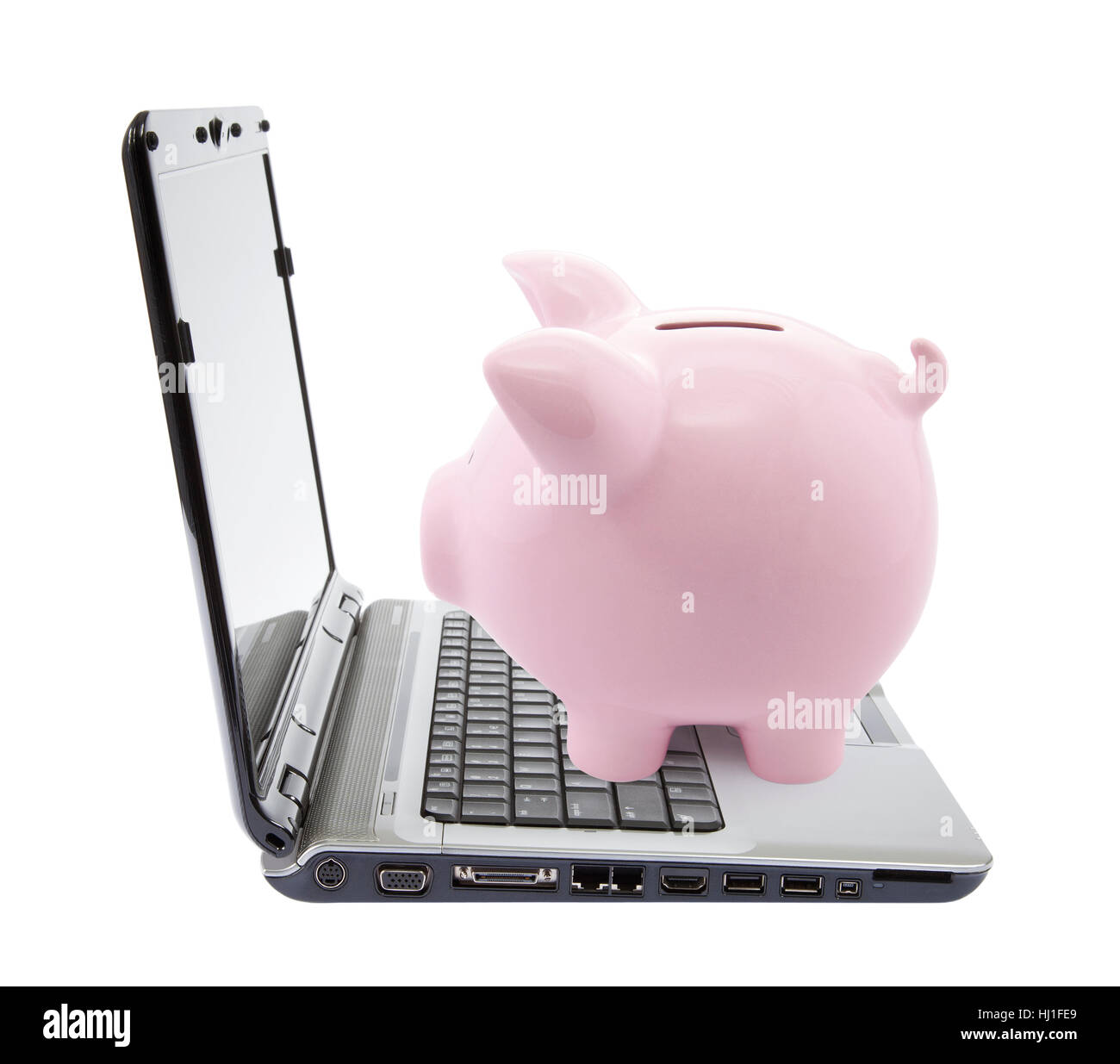 Side profile pink piggy bank hi-res stock photography and images - Alamy