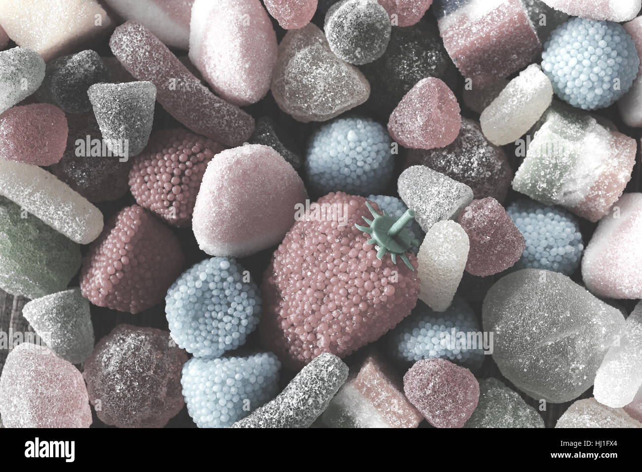a variety of colorful sweets , note shallow depth of field Stock Photo ...