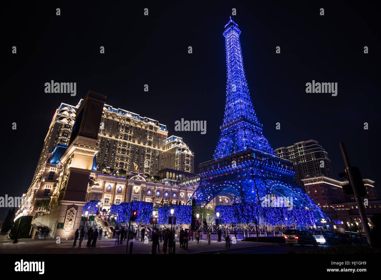 Cityscape of Macau city and its skyline of old and new architecture ...