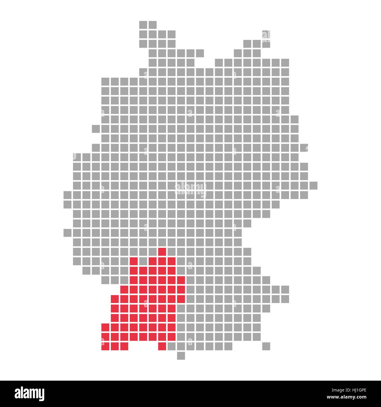 German states map hi-res stock photography and images - Alamy