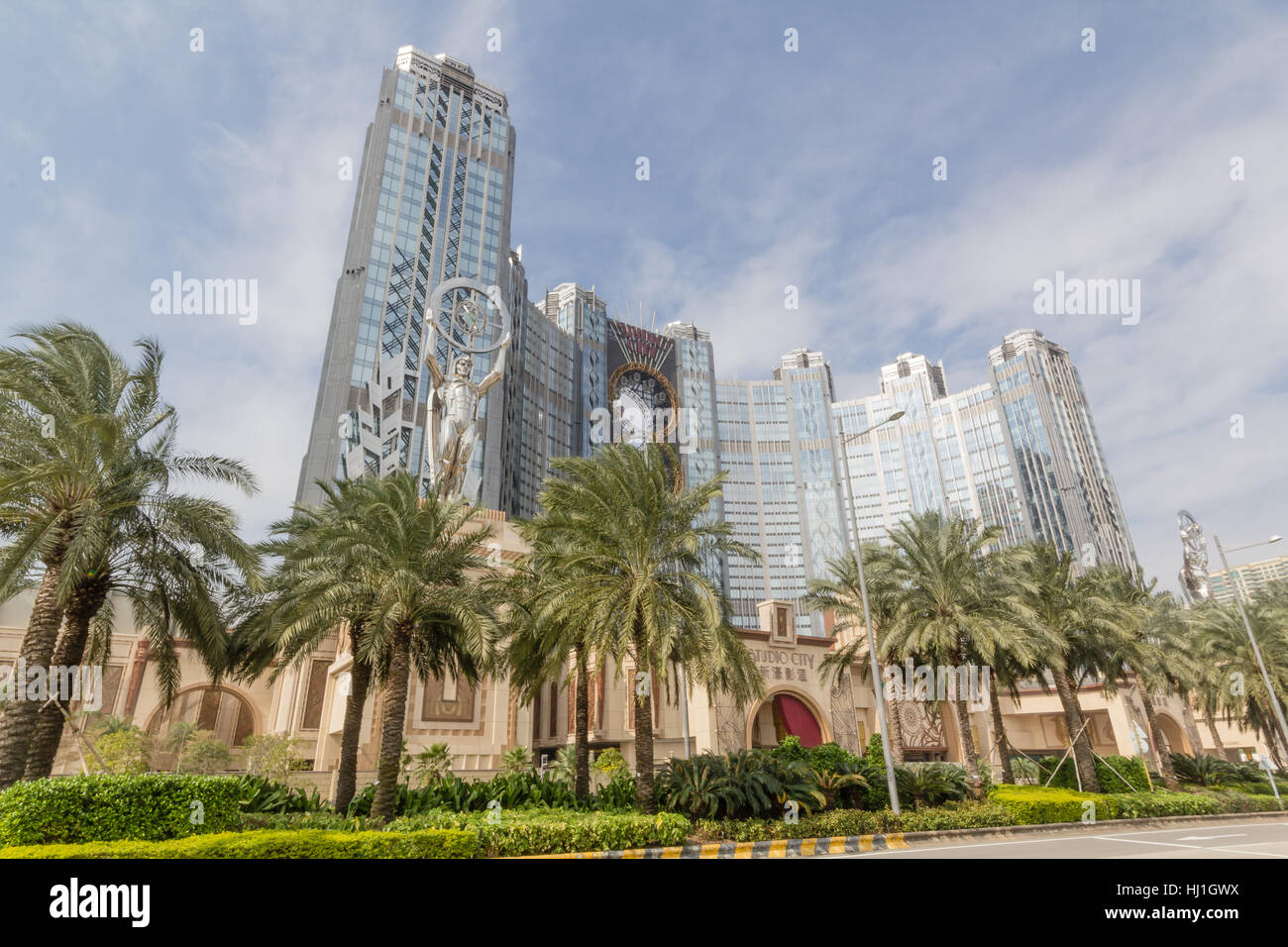 Cityscape of Macau city and its skyline of old and new architecture ...