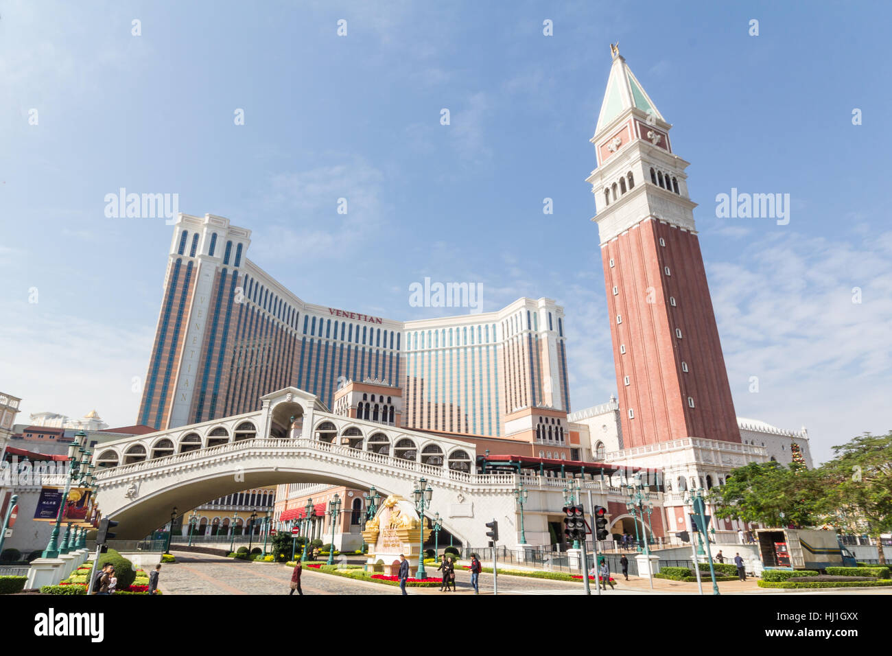 Cityscape of Macau city and its skyline of old and new architecture ...