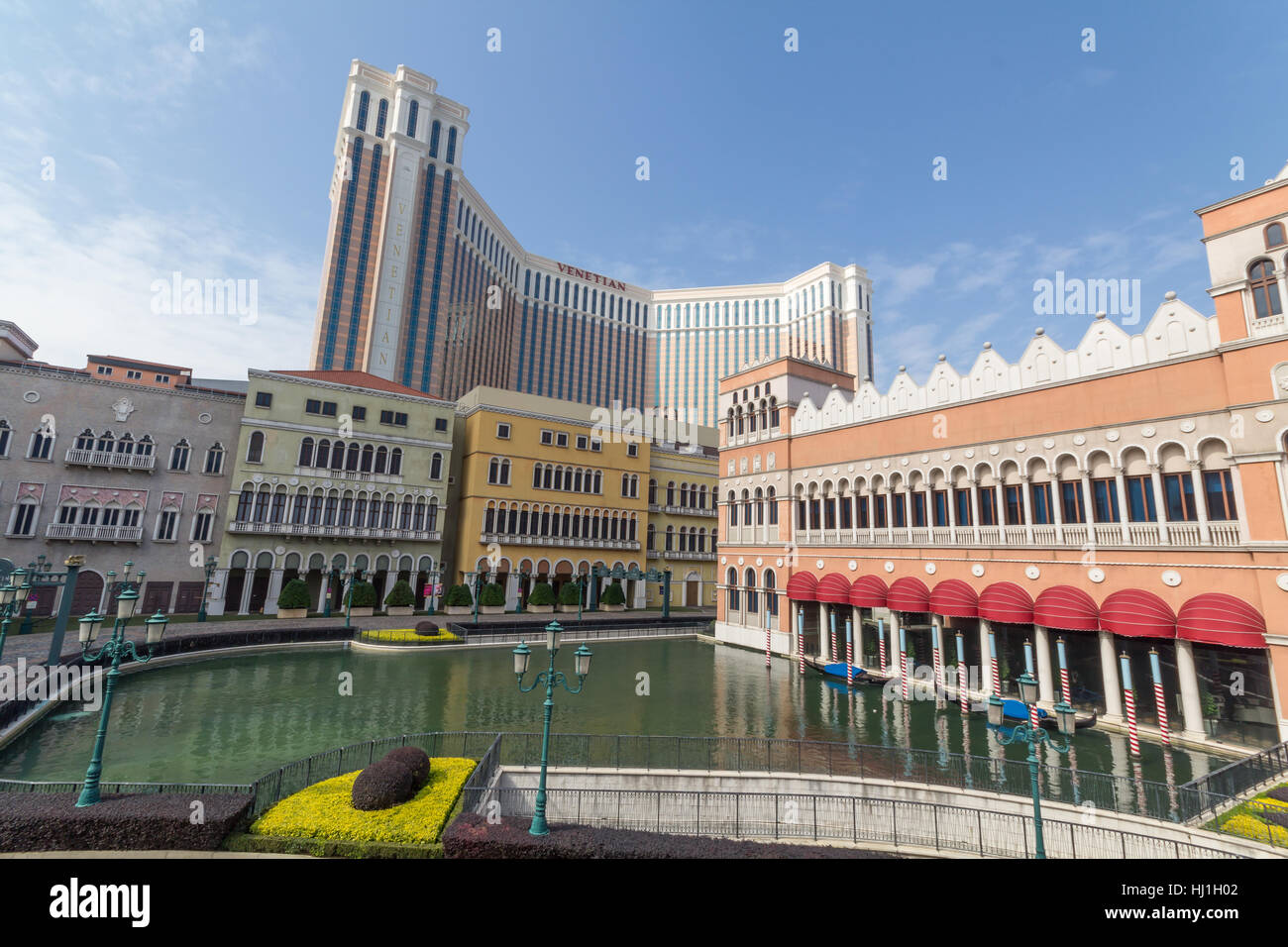 Cityscape of Macau city and its skyline of old and new architecture ...