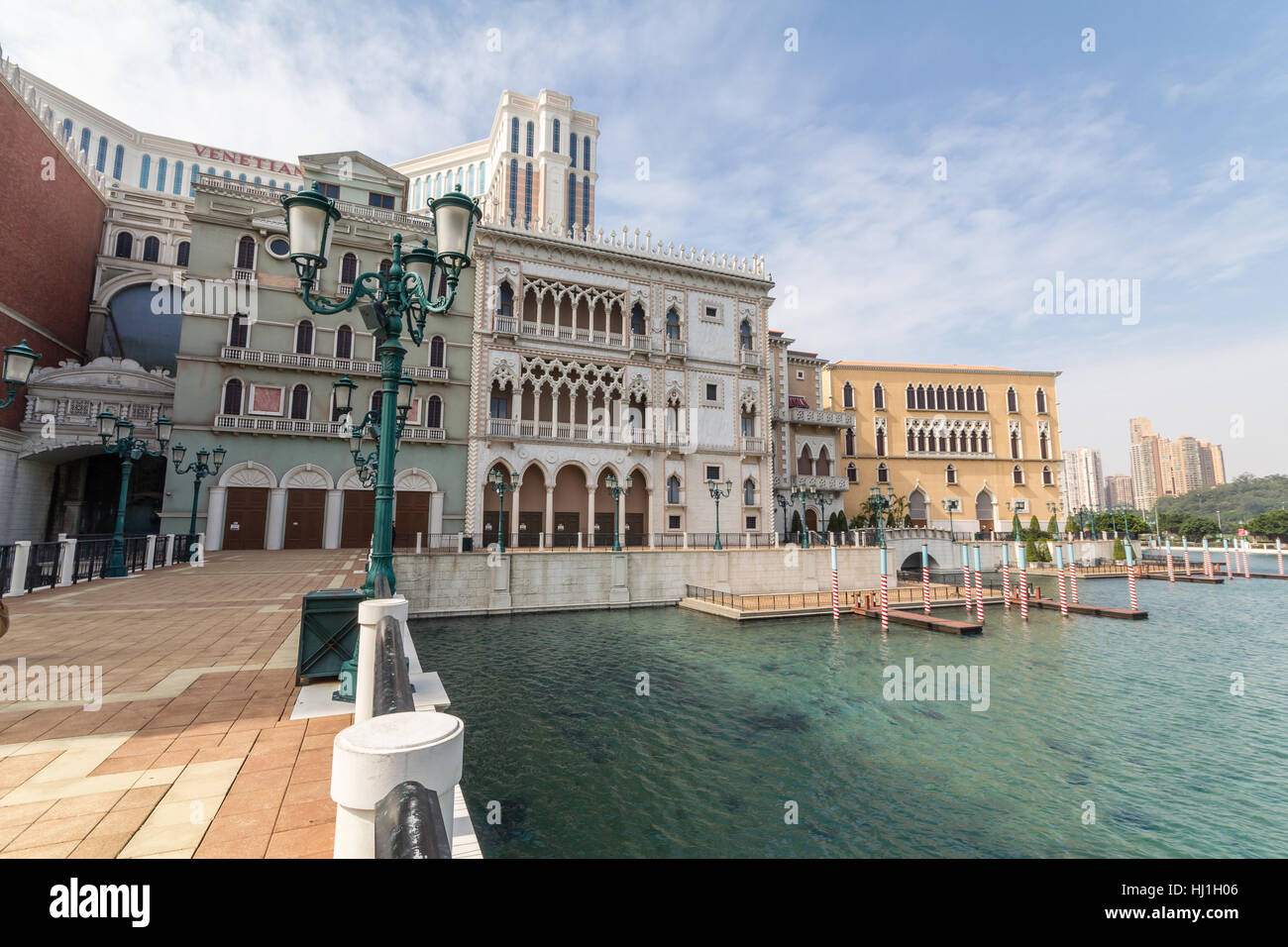 Cityscape of Macau city and its skyline of old and new architecture ...