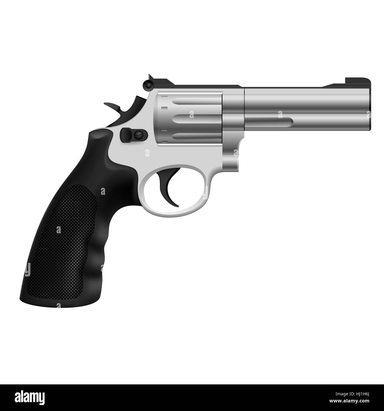 Realistic Revolver. Illustration on white background for design Stock ...