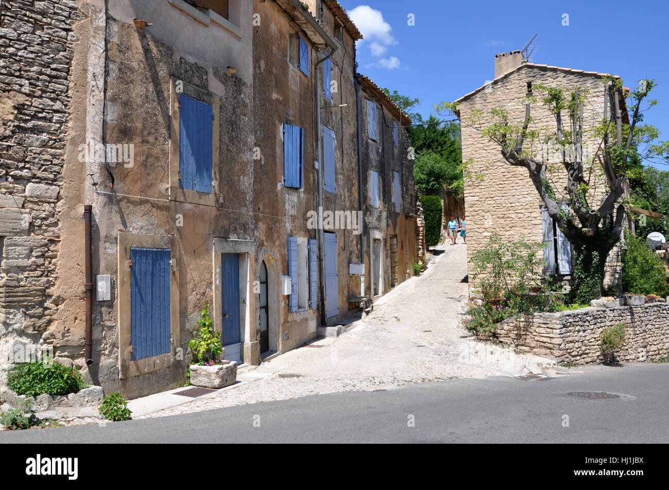 Typical street in village in Provence, France Stock Photo - Alamy