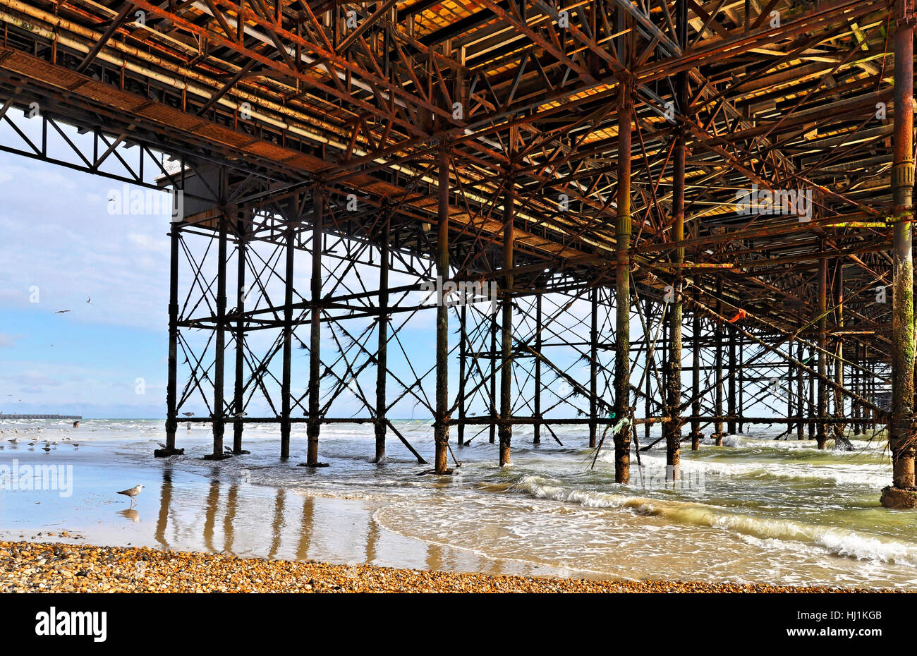 beach, seaside, the beach, seashore, pillar, style of construction ...