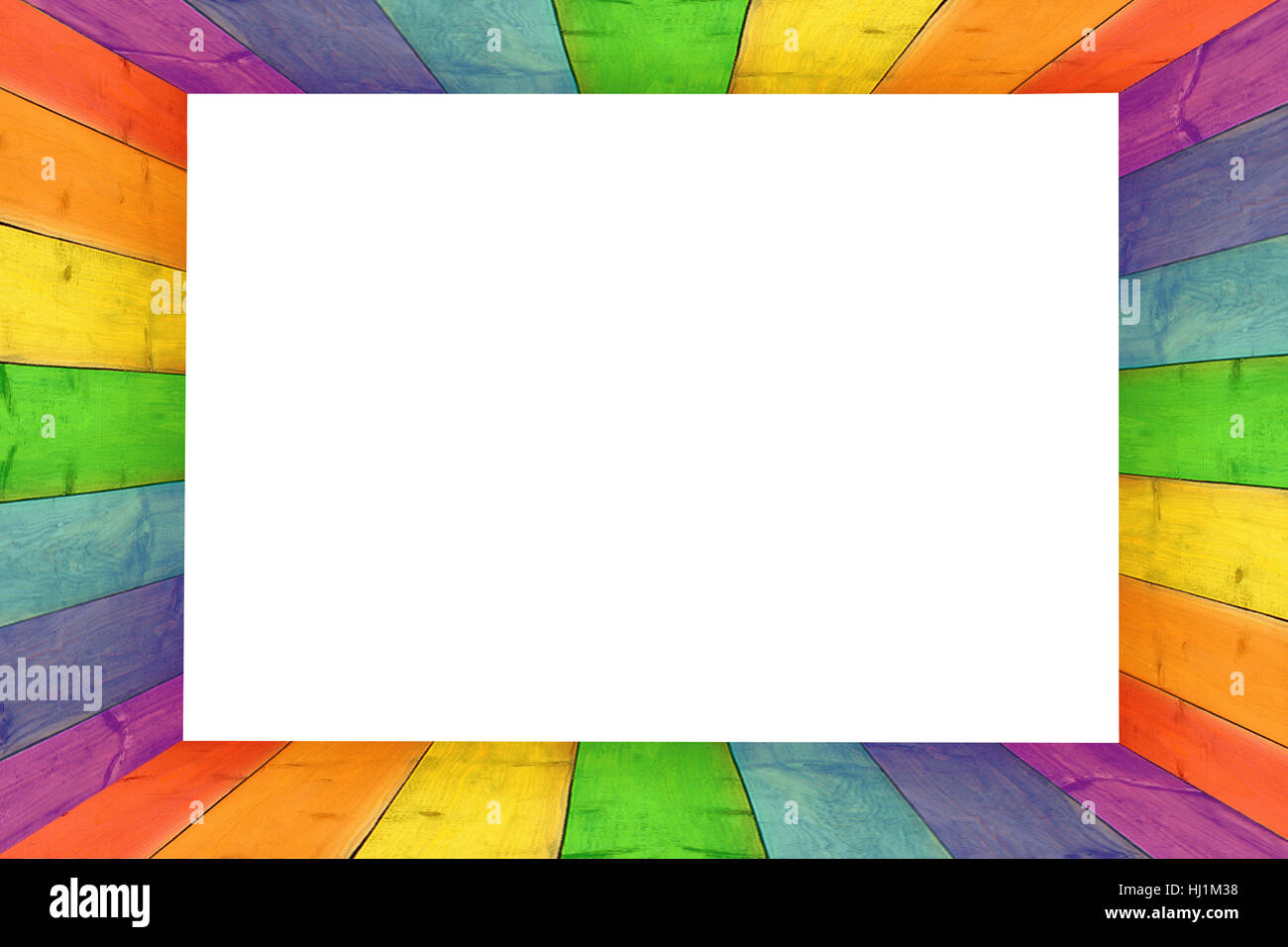 multicolored frame on the white background in the middle Stock Photo ...