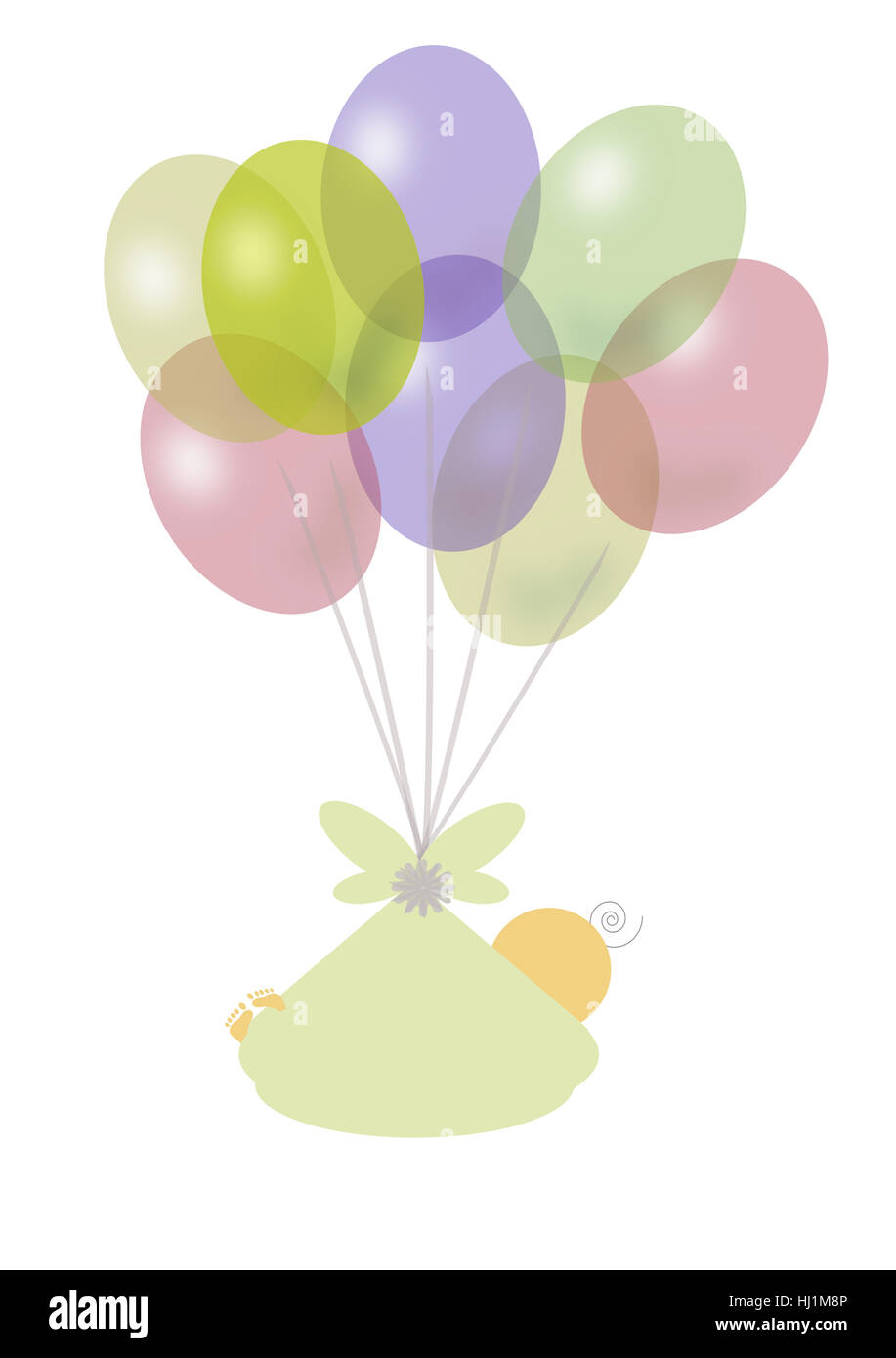 birth, childbirth, parturition, delivery, flight, toy, baby, balloons ...