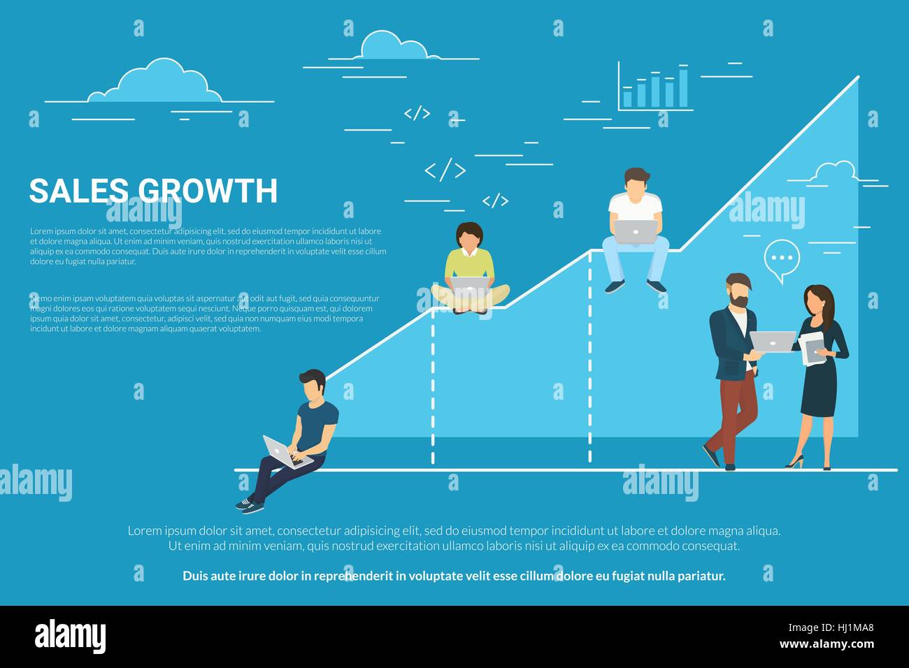 Business graph growth concept illustration Stock Vector Image & Art - Alamy