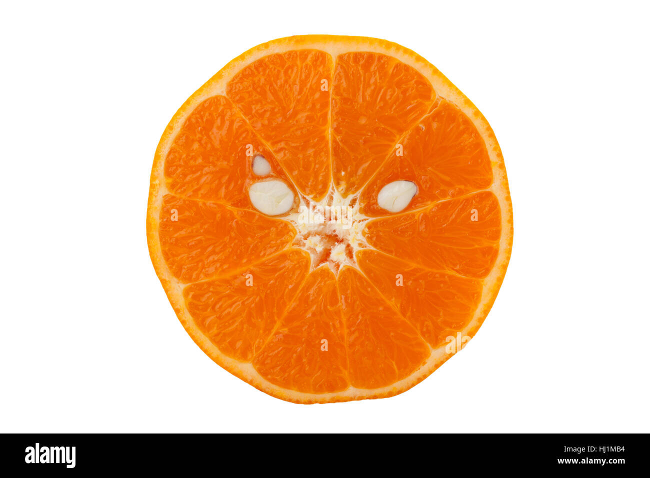 half orange fruit isolated on white background Stock Photo - Alamy