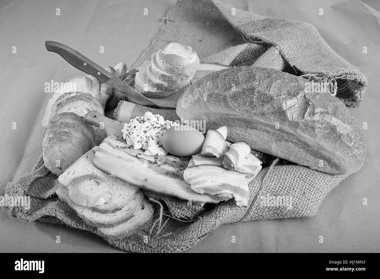 French cheese bread Black and White Stock Photos & Images - Alamy