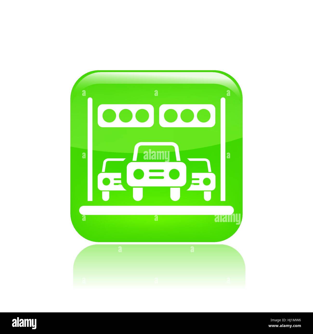 Vector illustration of single isolated race car icon Stock Photo - Alamy