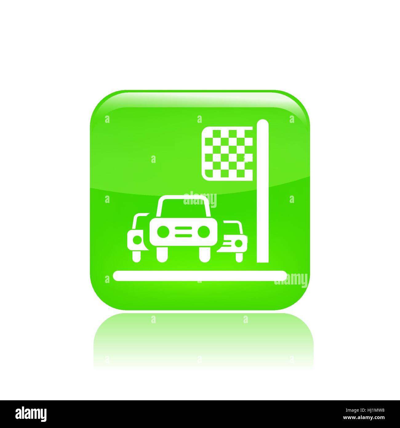 Vector illustration of single isolated race car icon Stock Photo - Alamy