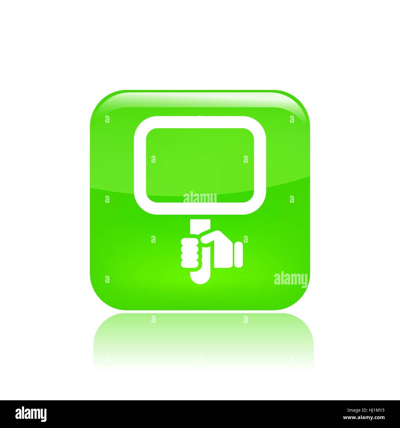 Vector illustration of single isolated hand holding sign icon Stock ...