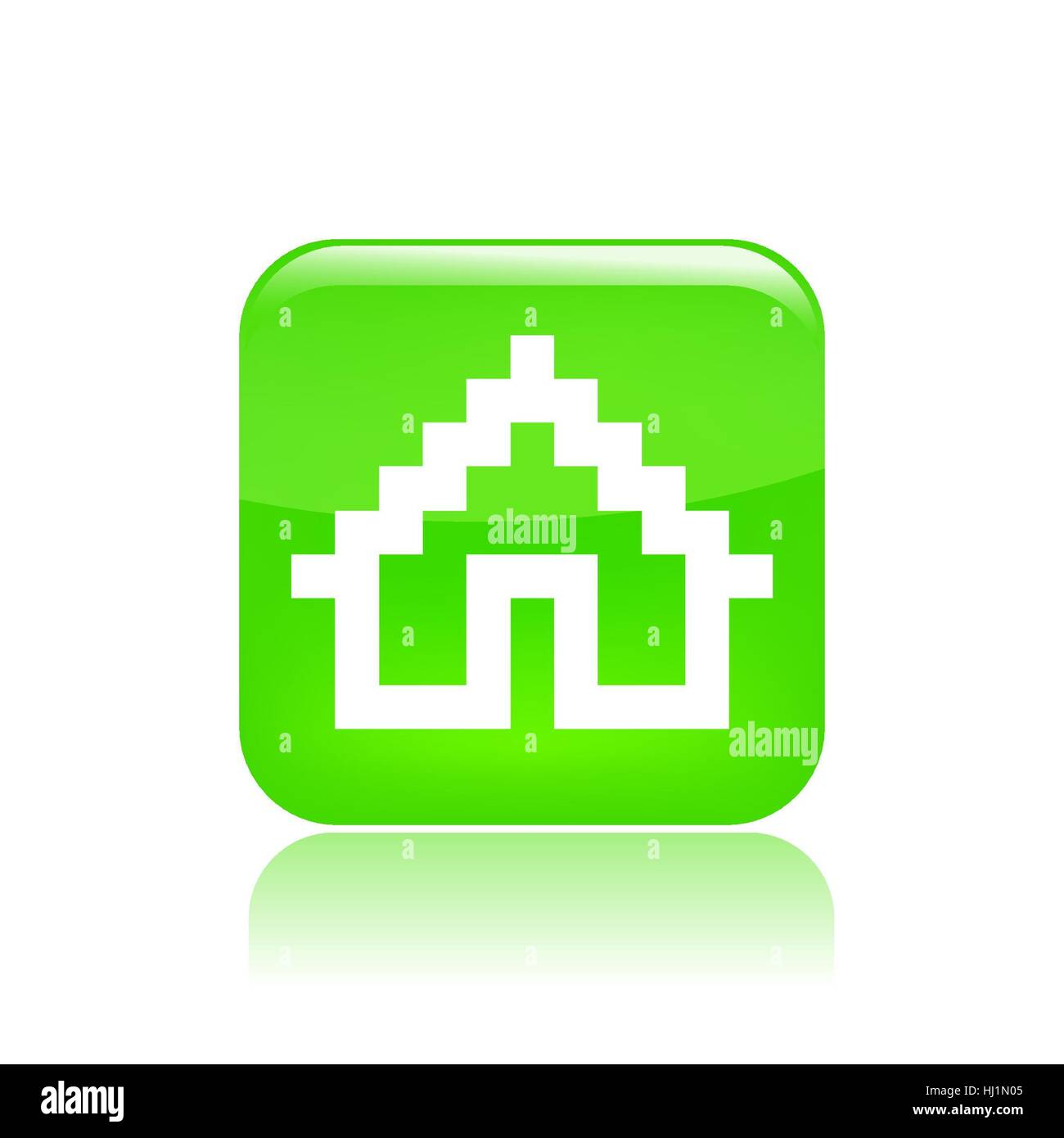 Vector illustration of single isolated pixel computer icon Stock Photo ...