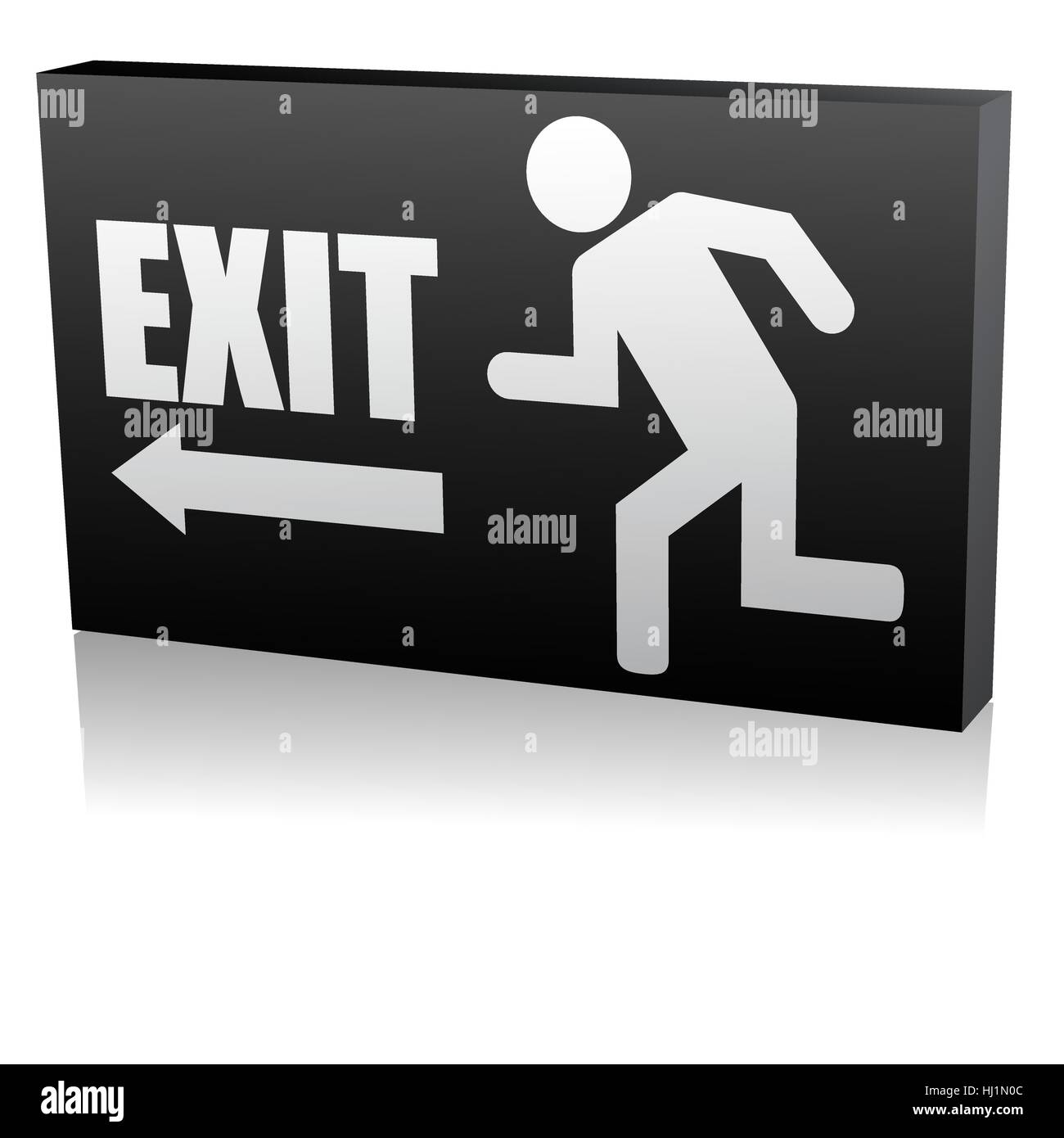 Vector illustration of single isolated security exit icon Stock Photo ...