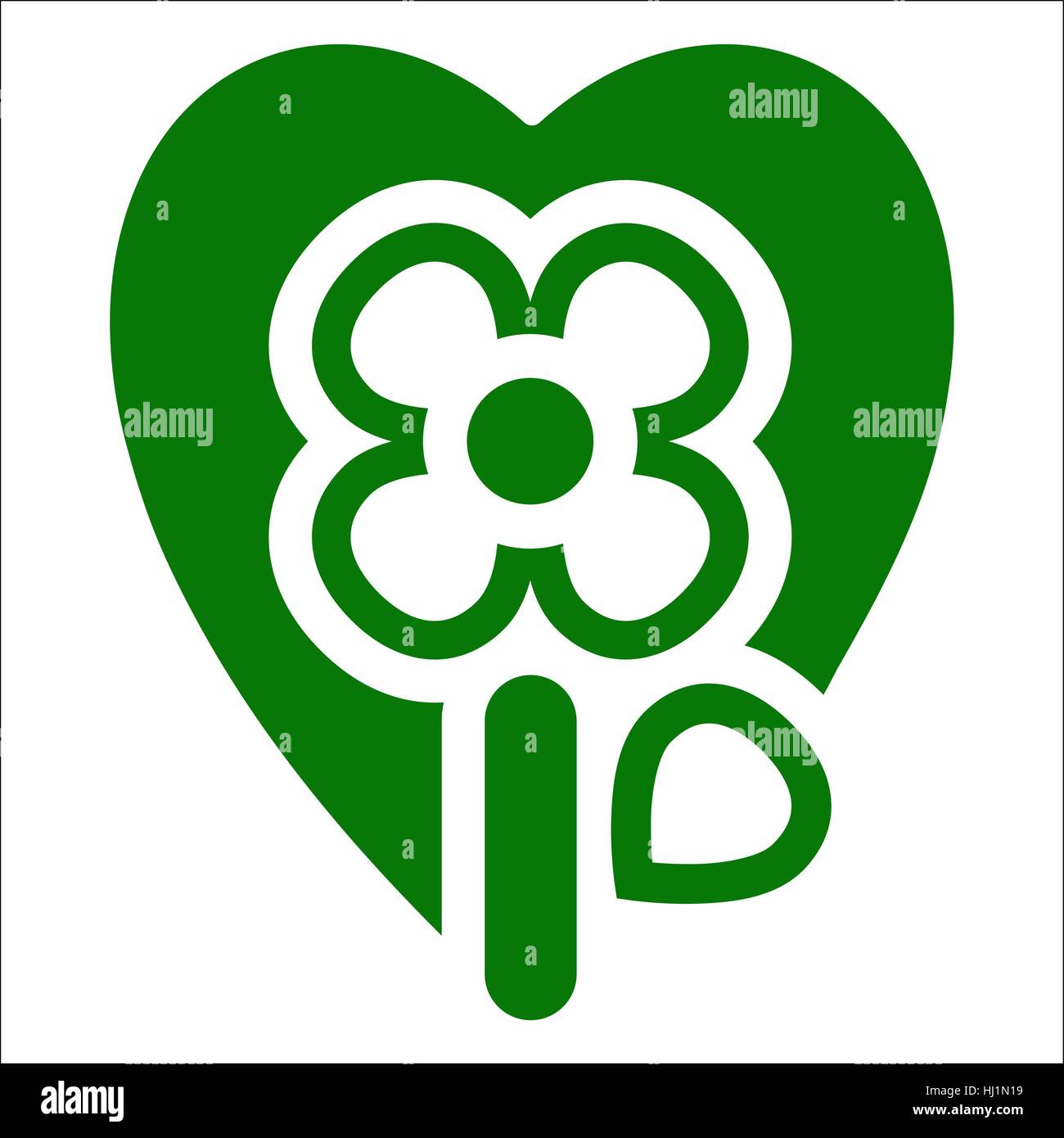 Vector illustration of single isolated flower icon Stock Photo - Alamy