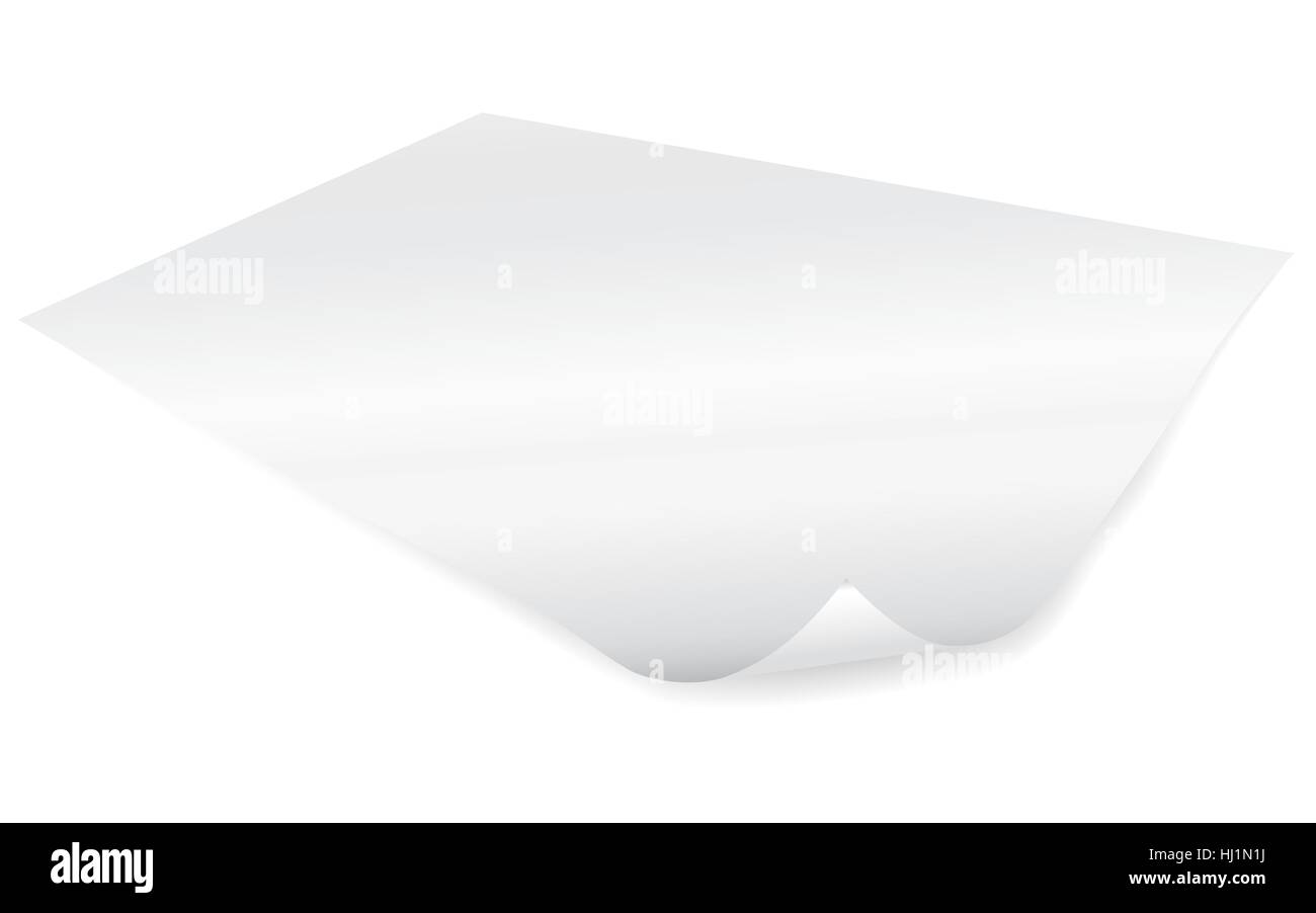 Vector illustration of single isolated blank paper icon Stock Photo - Alamy