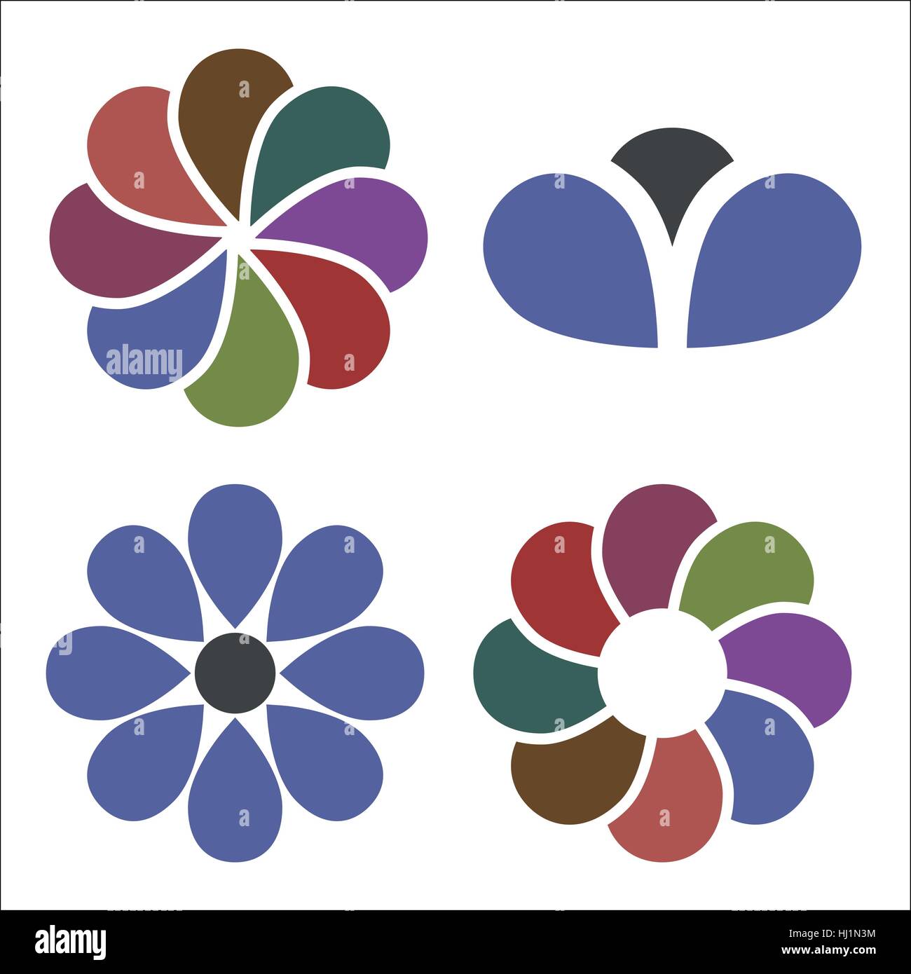 Vector illustration of single isolated abstract icon Stock Photo - Alamy