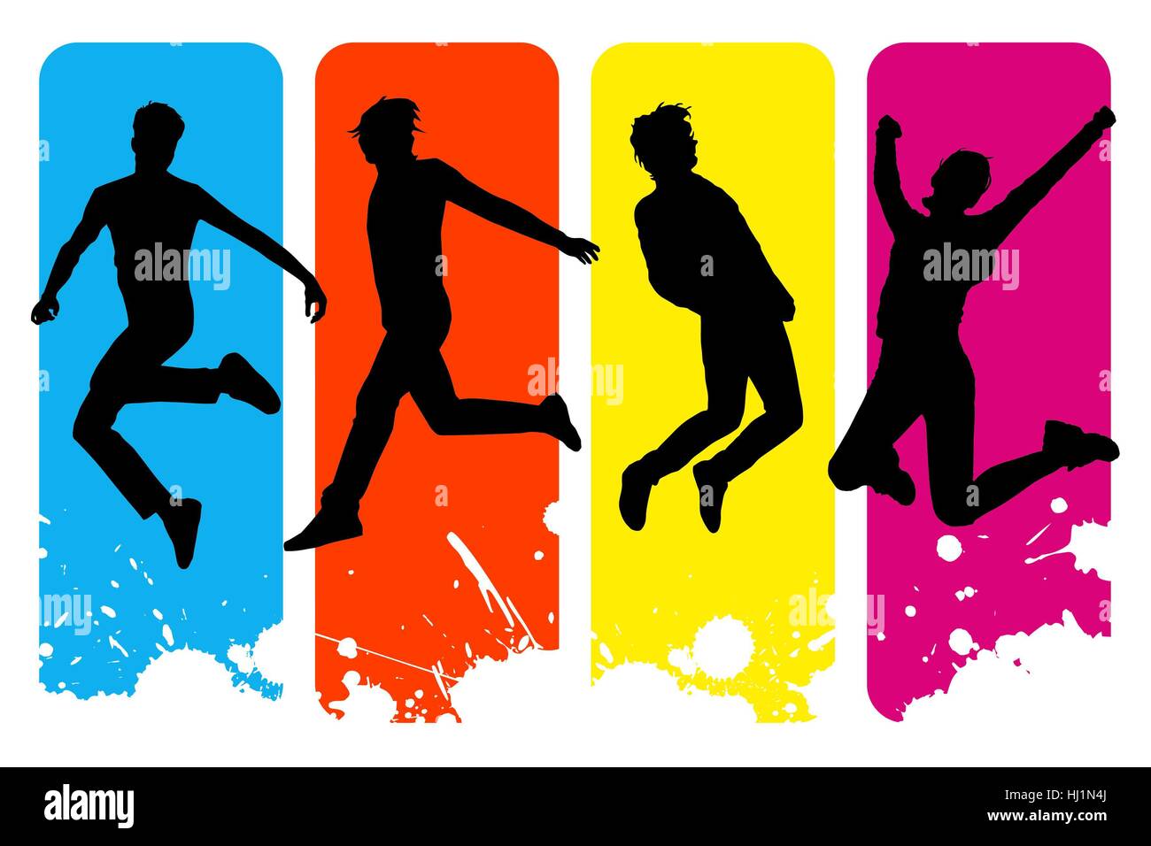 Vector illustration of single isolated happy people icon Stock Photo ...