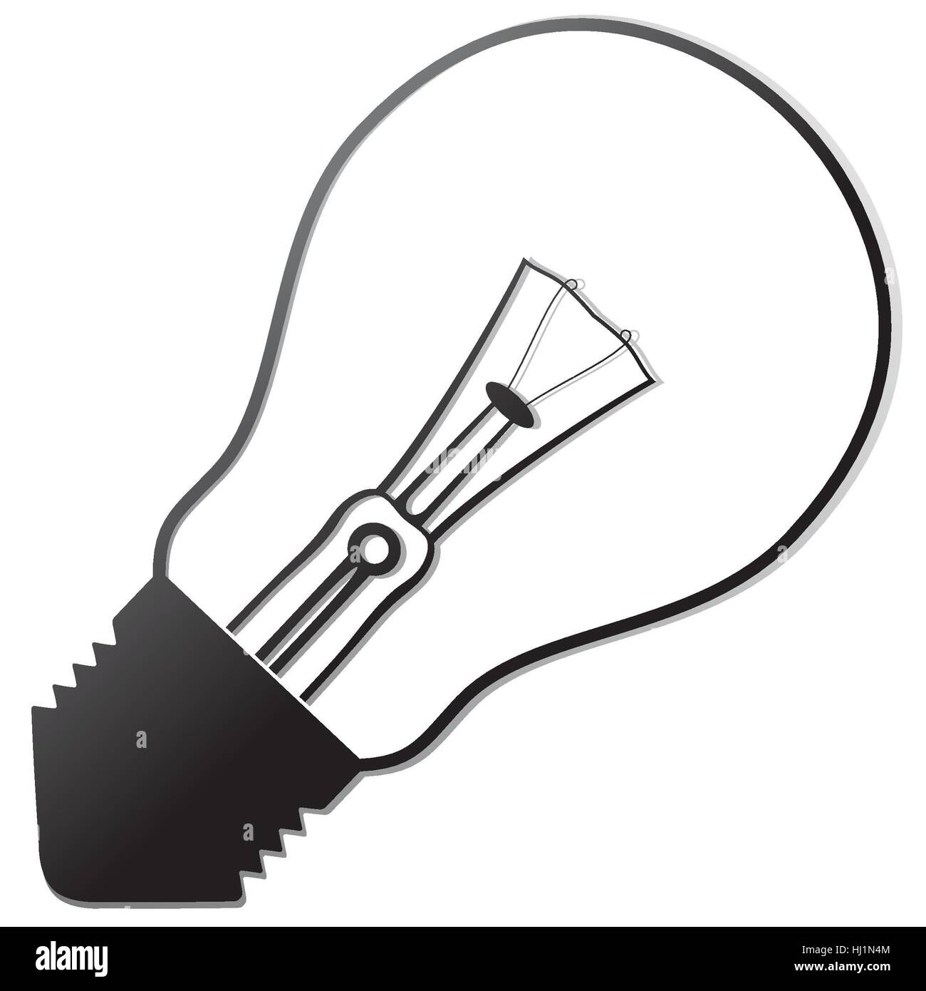 Vector illustration of single isolated light bulb icon Stock Photo - Alamy