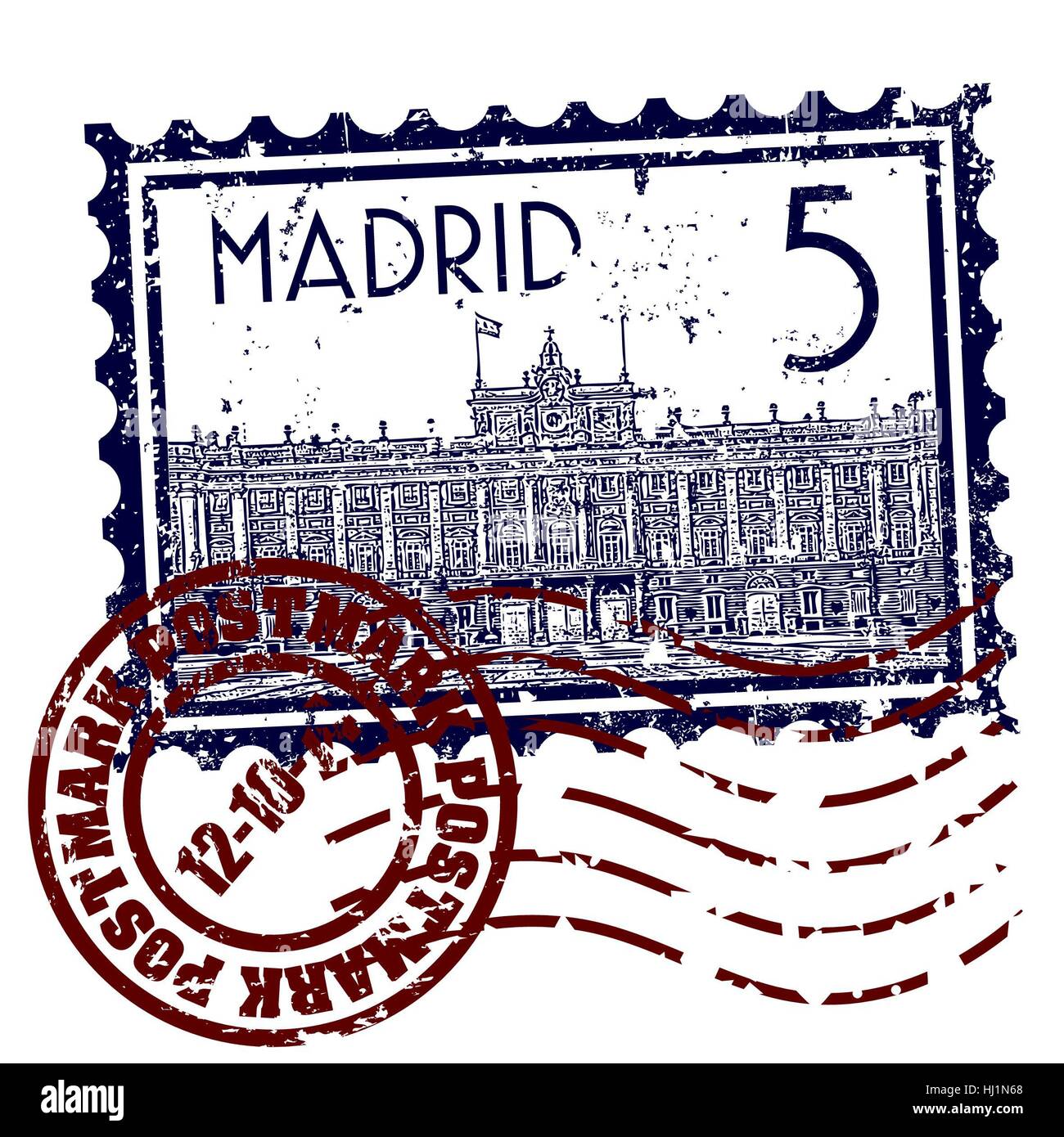 Vector illustration of single isolated madrid icon Stock Photo - Alamy