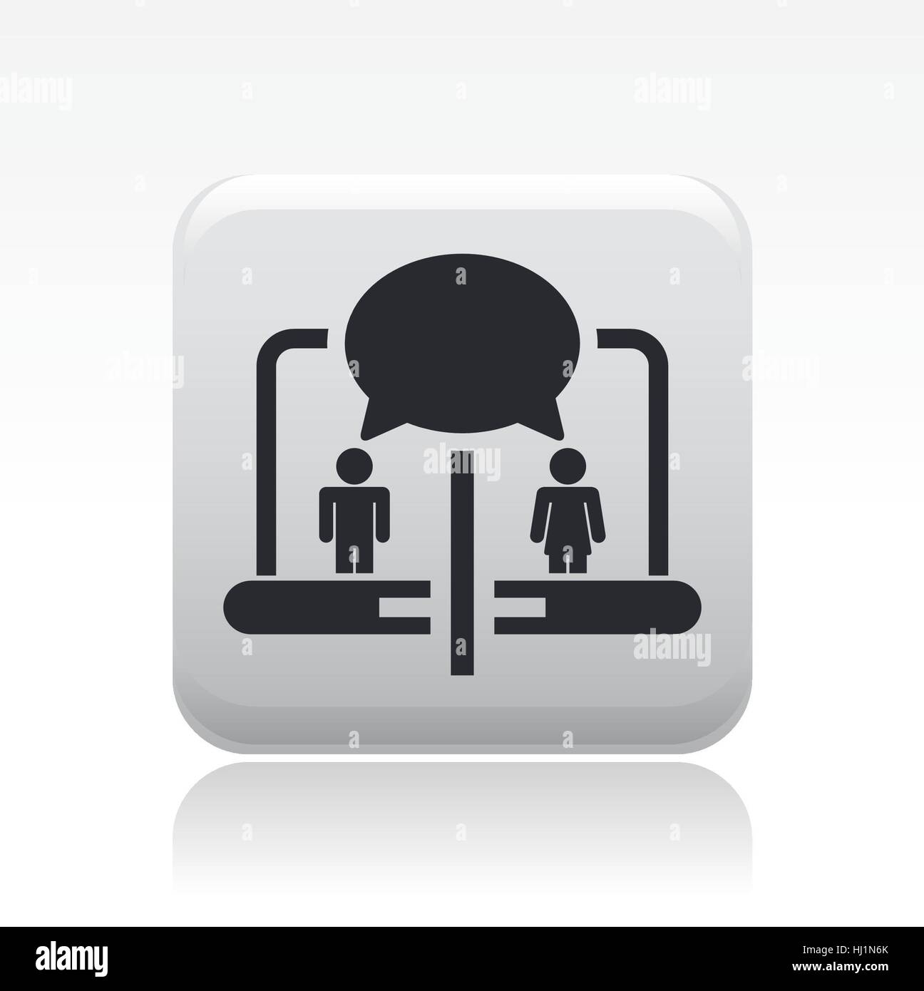 Vector illustration of single isolated chat icon Stock Photo - Alamy